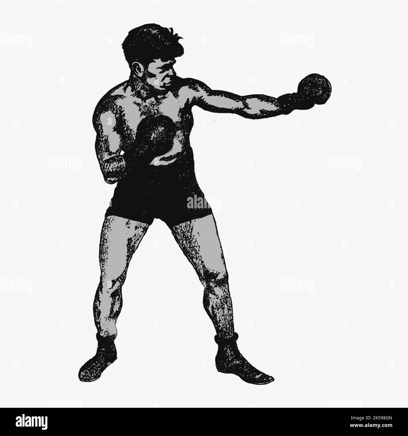 Male boxer clipart, sport vintage illustration vector Stock Vector ...