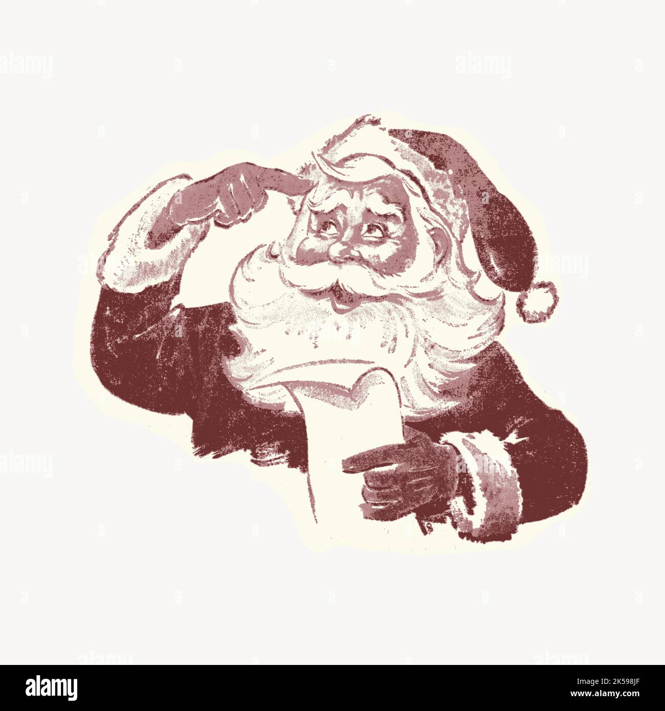 Santa Claus clipart, Christmas vintage illustration vector Stock Vector ...