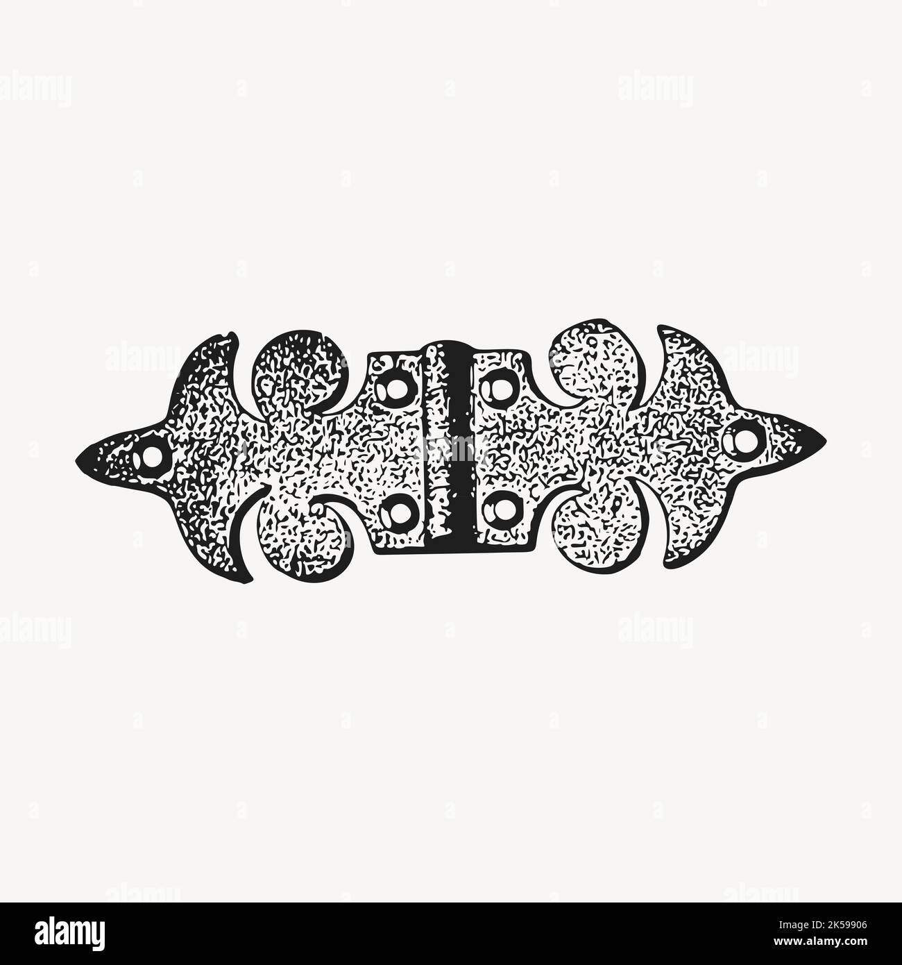 Vintage door hinge clipart, object illustration vector Stock Vector ...