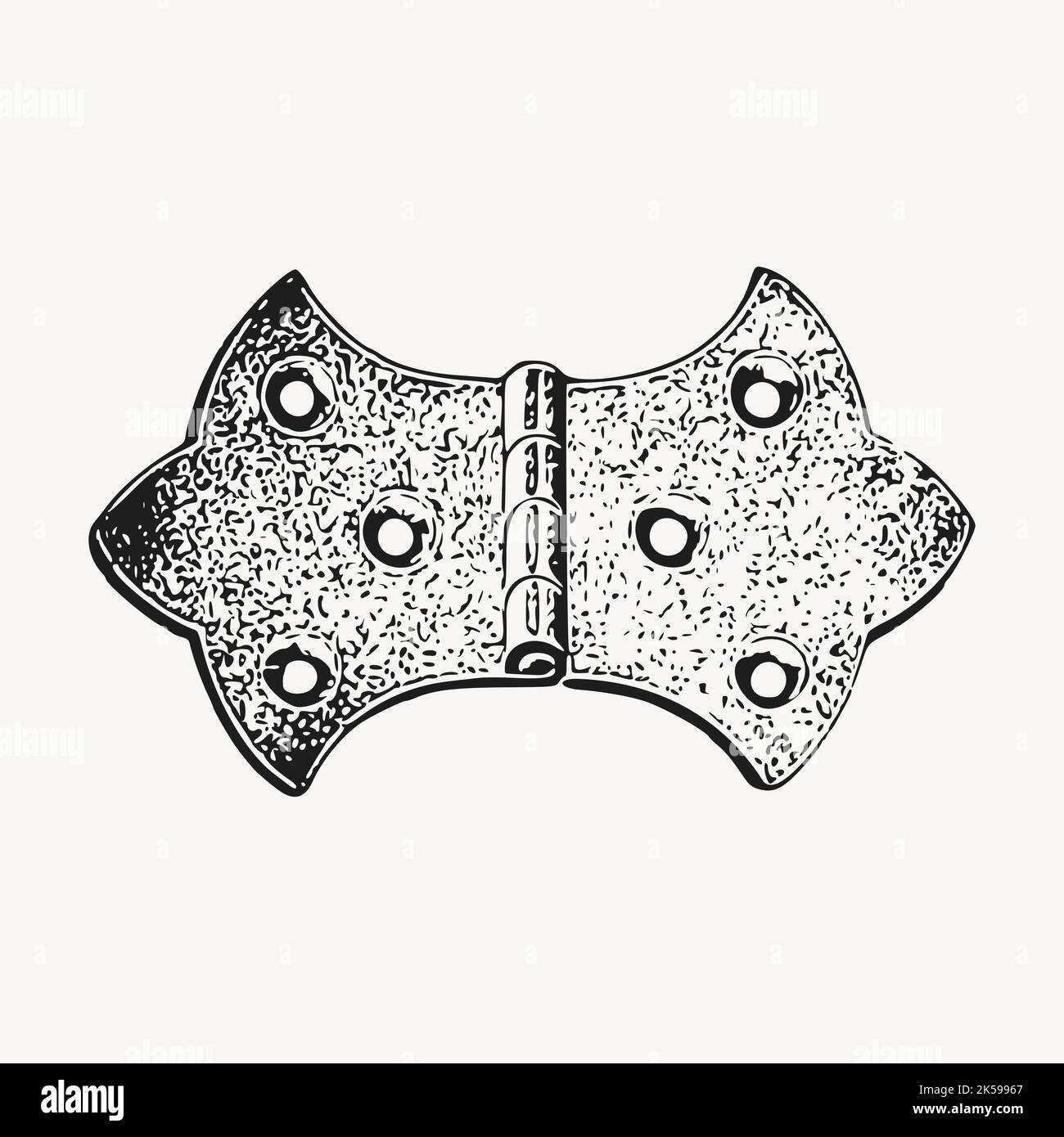 Vintage door hinge clipart, object illustration vector Stock Vector ...