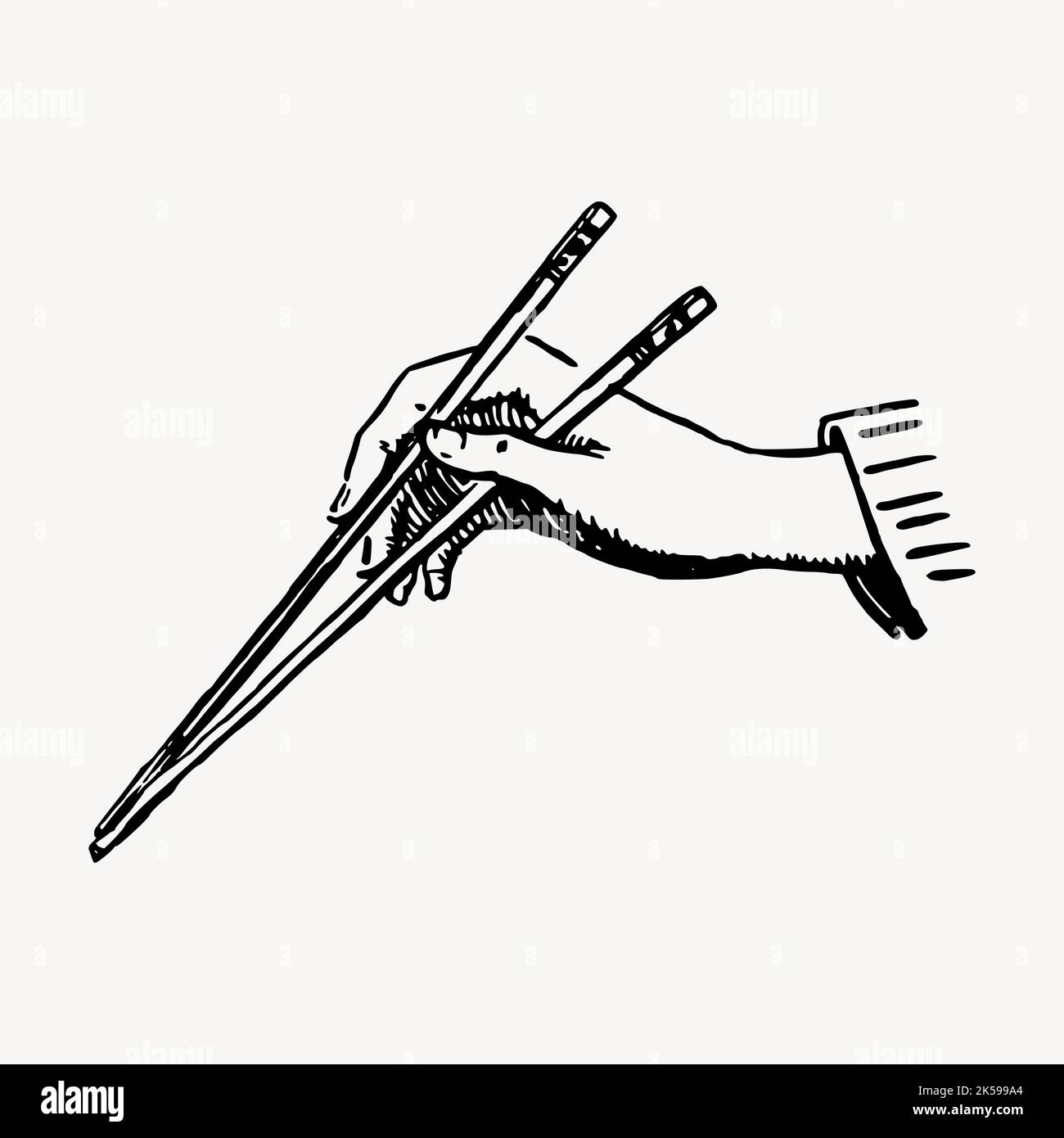 Hand holding chopsticks clipart Stock Vector Images - Alamy