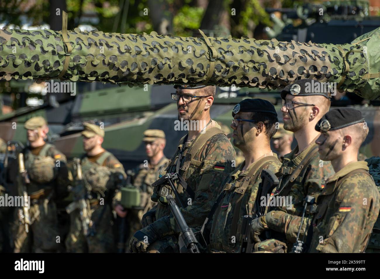 24.08.2022, Germany, Lower Saxony, Munster - Press event of the tank ...