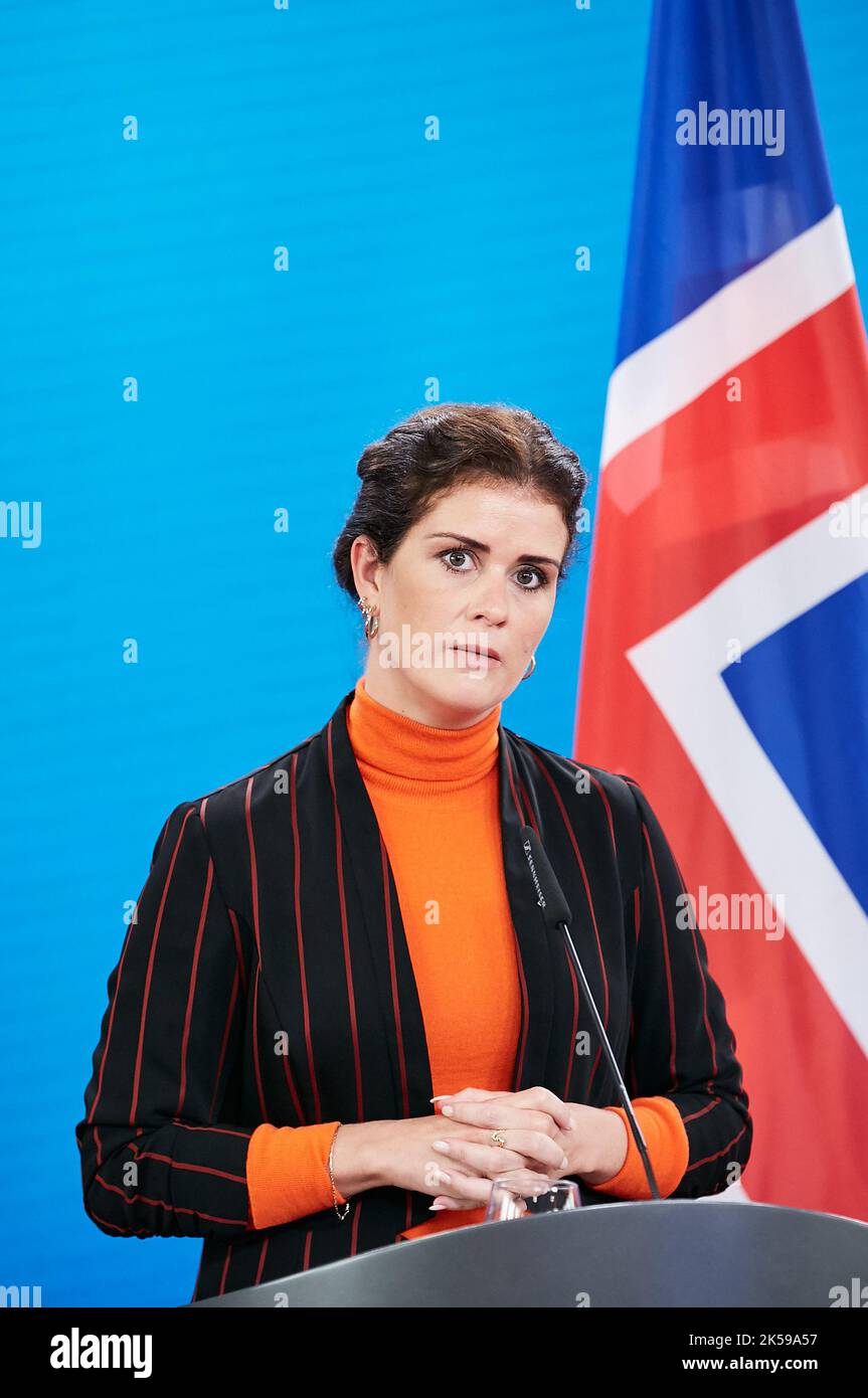 23.08.2022, Germany, Berlin, Berlin - Icelandic Foreign Minister ...