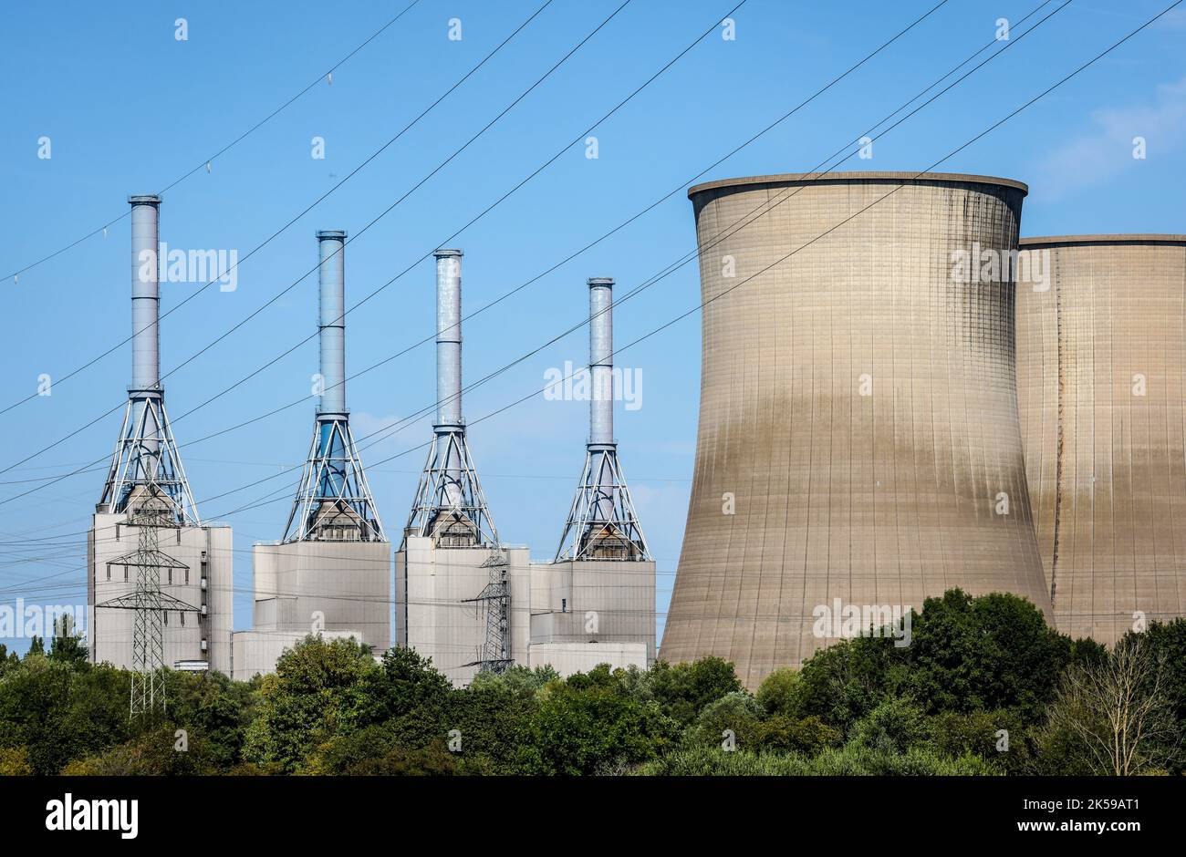 03.08.2022, Germany, North Rhine-Westphalia, Werne - Natural gas power ...