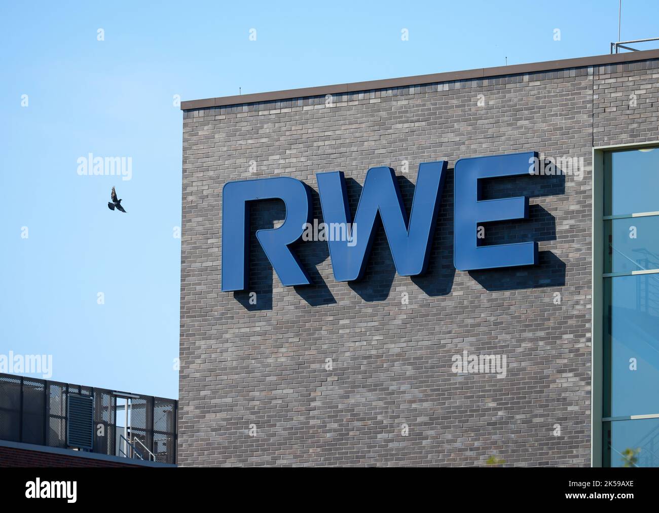 12.09.2022, Germany, North Rhine-Westphalia, Essen - RWE, company logo ...