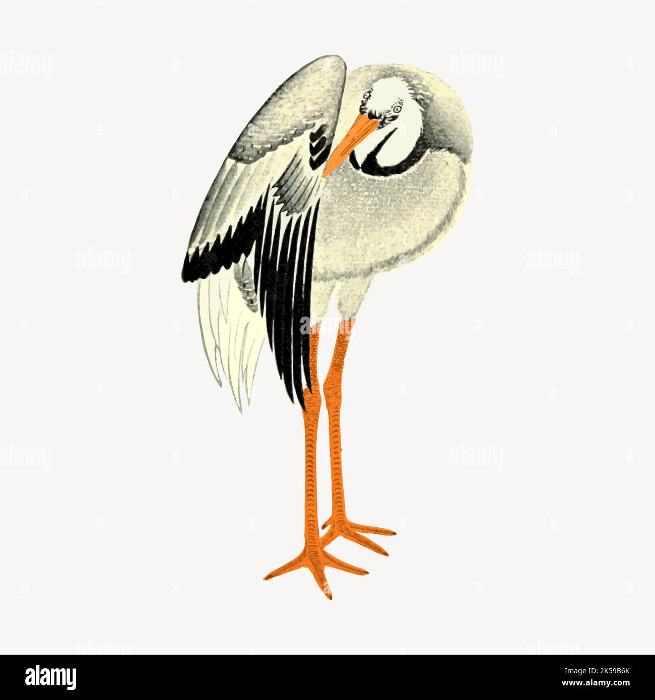 Vintage Stork Clipart
