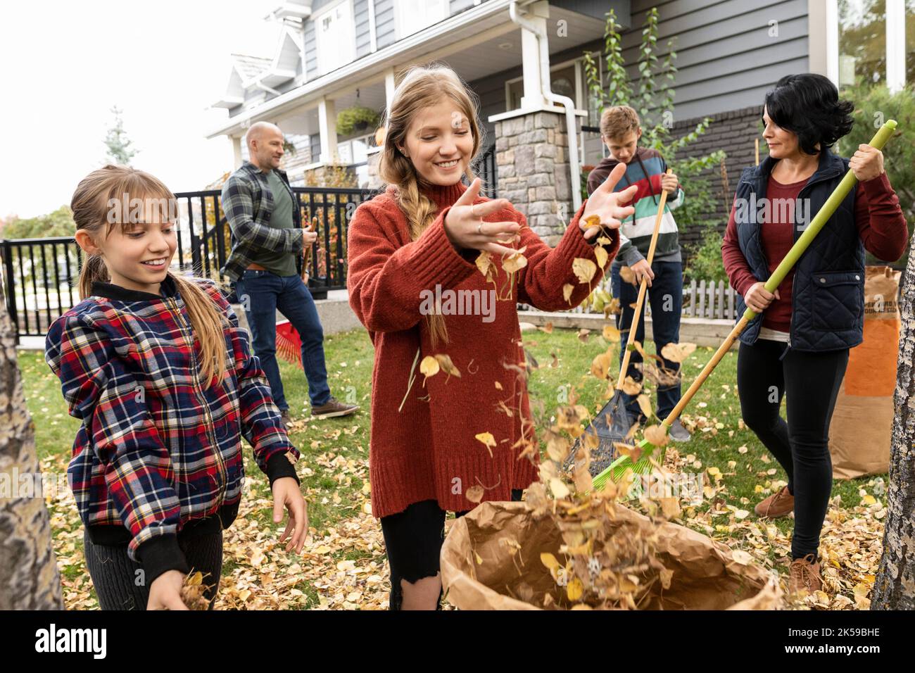 Clearing up leaves hi-res stock photography and images - Alamy