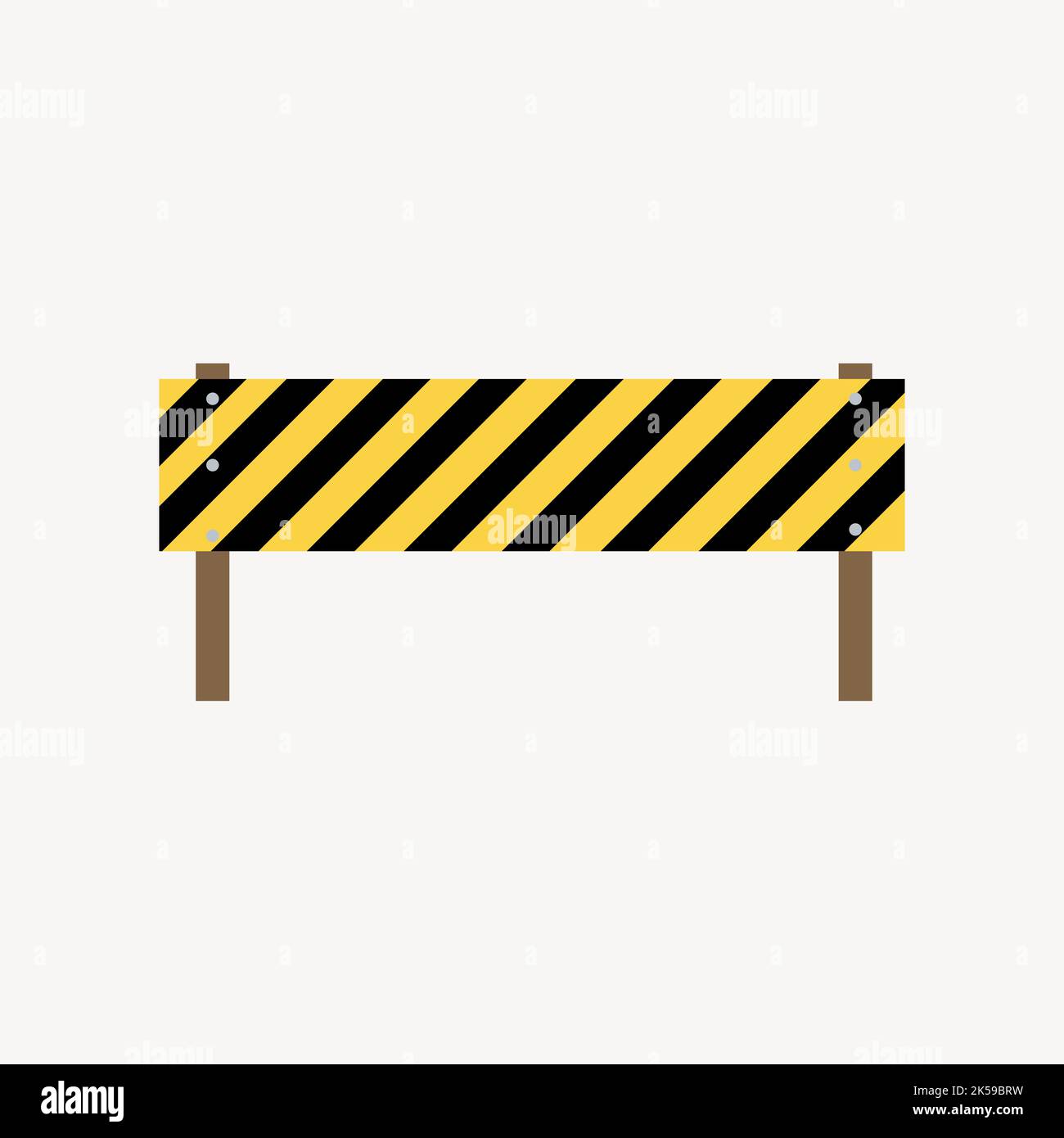 Construction sign sticker, traffic illustration vector Stock Vector ...