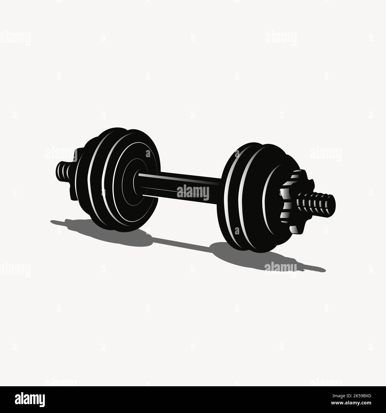 Dumbbell sticker, fitness illustration vector Stock Vector Image & Art ...