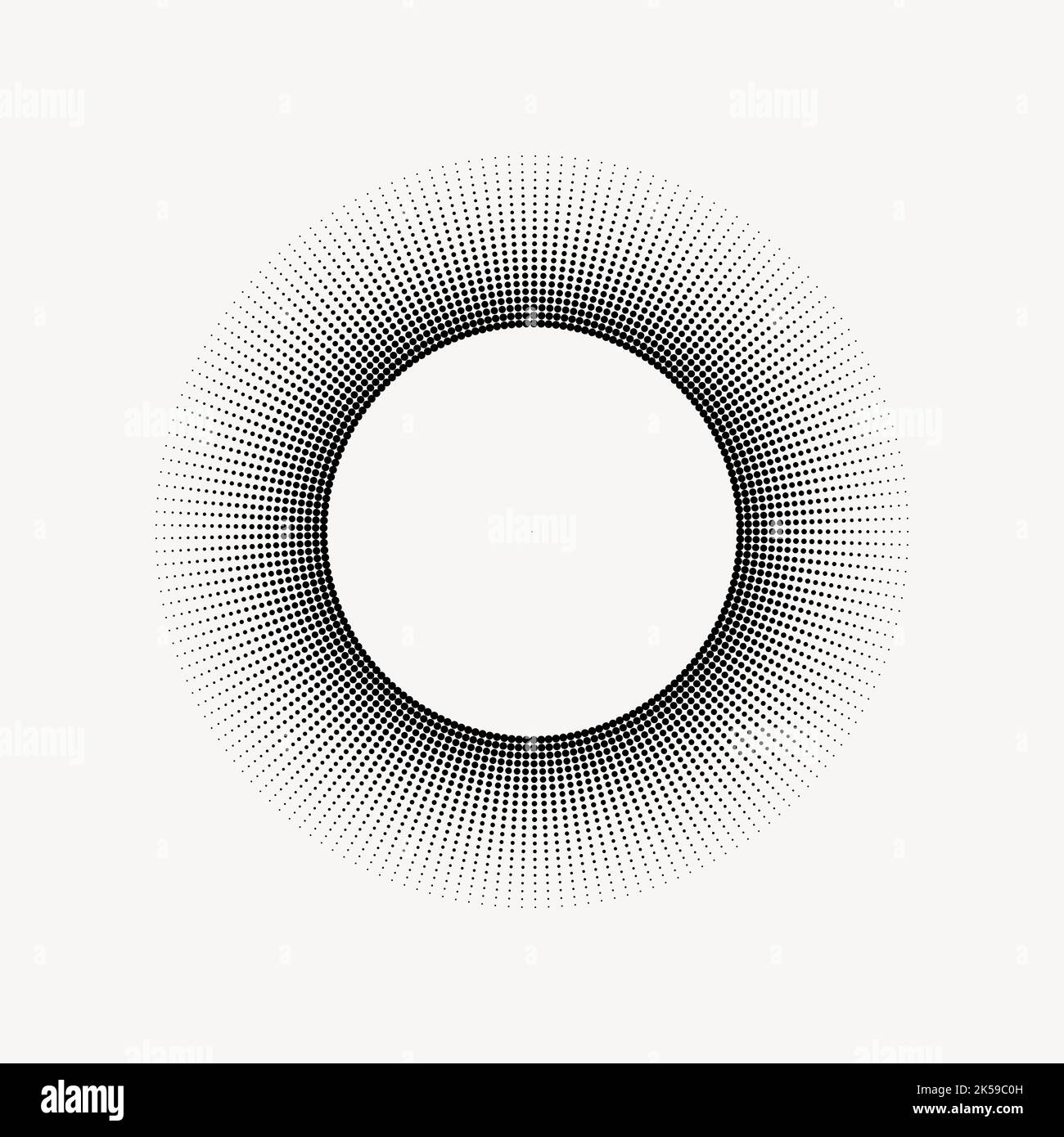 Radial halftone frame, dotted pattern vector Stock Vector Image & Art ...