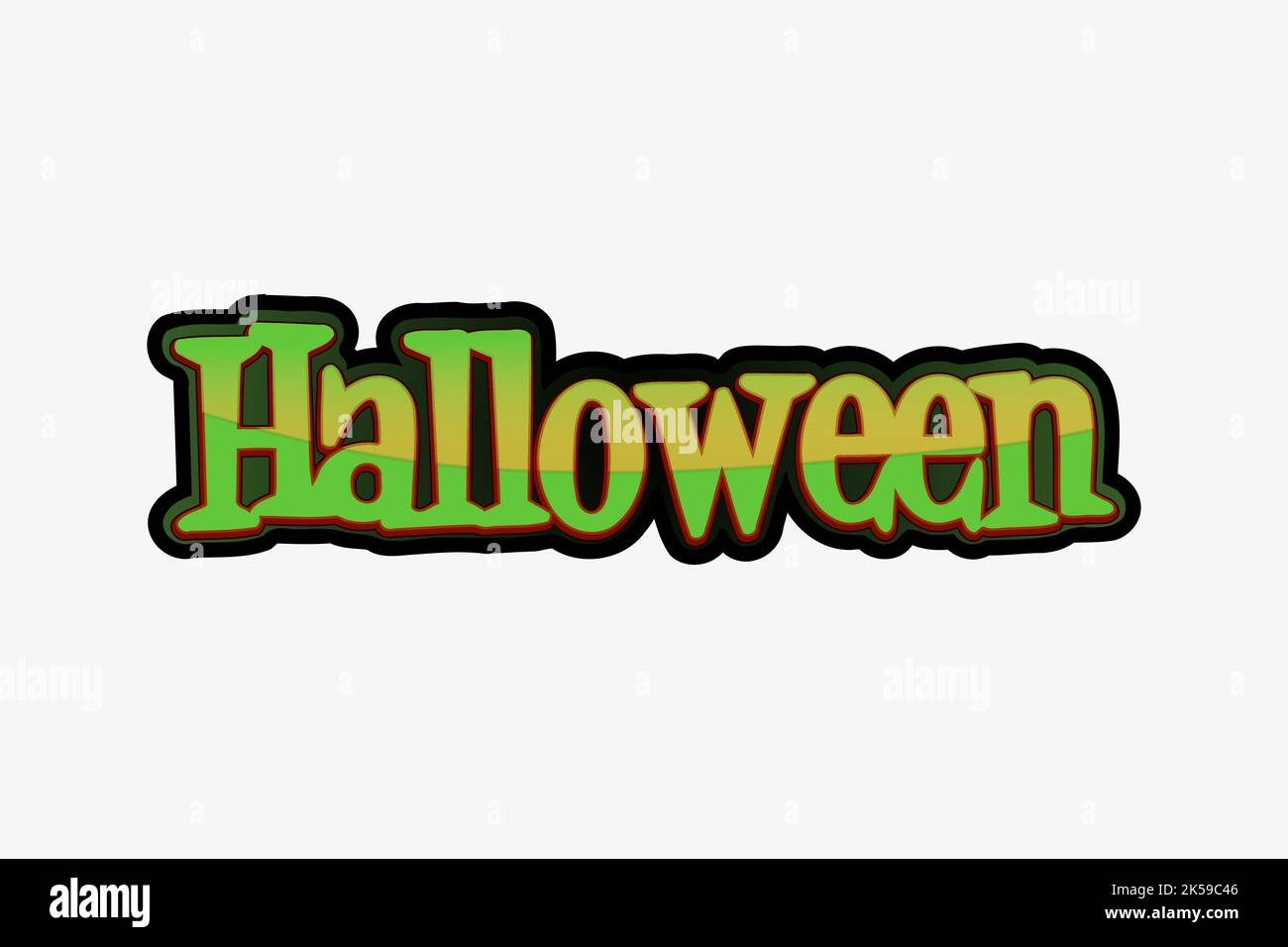 Halloween typography sticker, festive graphic vector Stock Vector Image ...