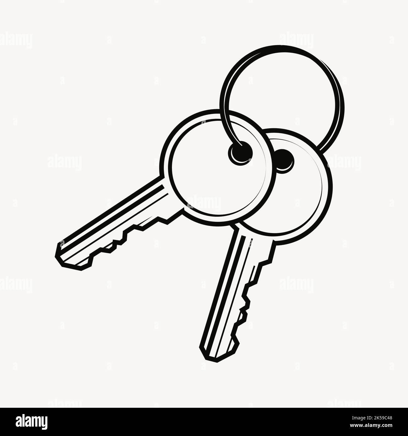Keys drawing, object illustration vector Stock Vector Image & Art - Alamy