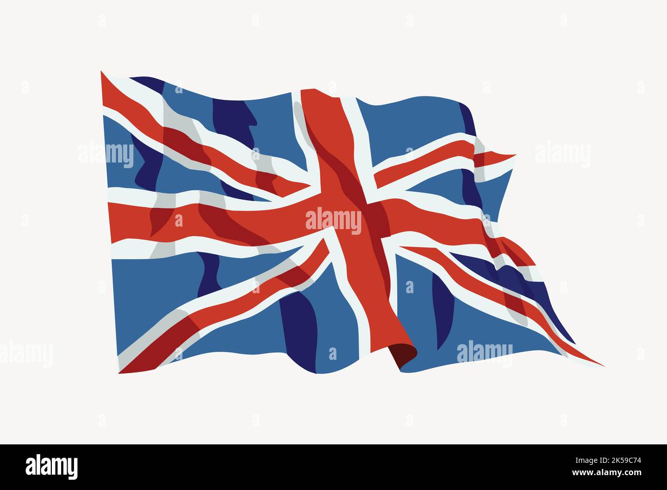 British flag sticker, national symbol illustration vector Stock Vector ...