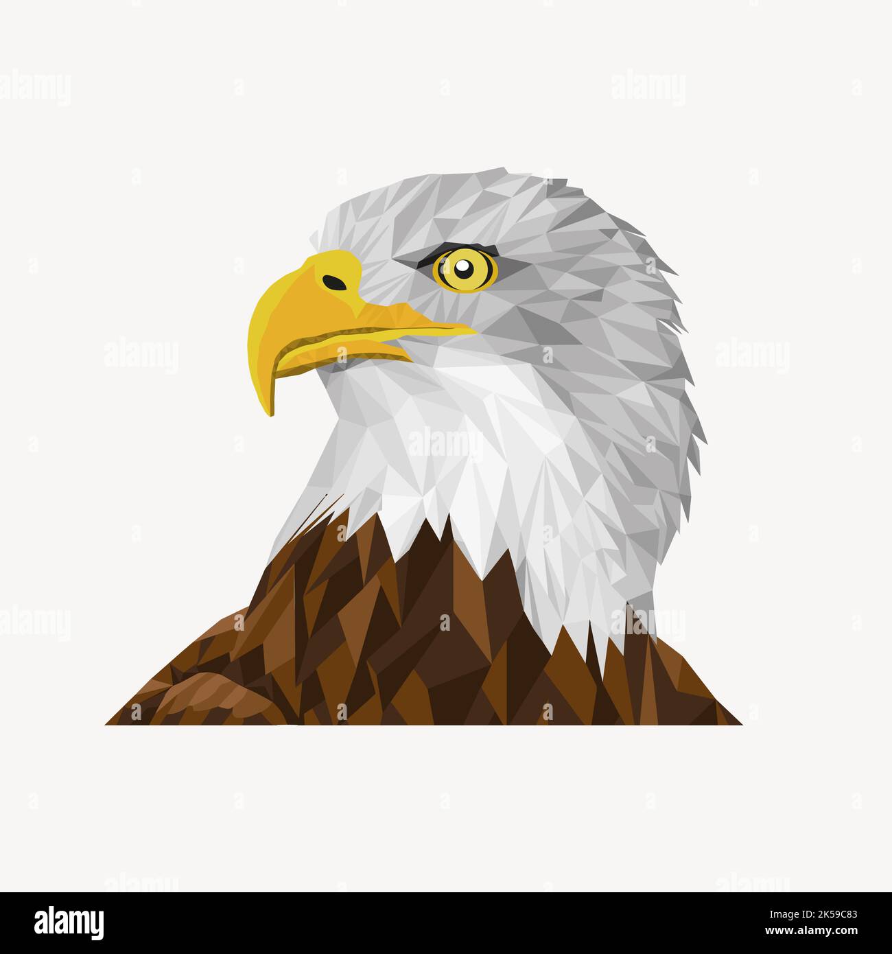 Eagle bird sticker, animal illustration vector Stock Vector Image & Art ...