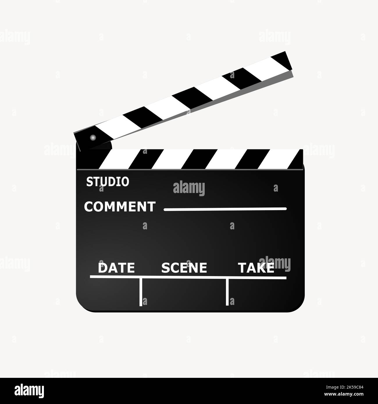 Film slate drawing, object illustration vector Stock Vector Image & Art ...