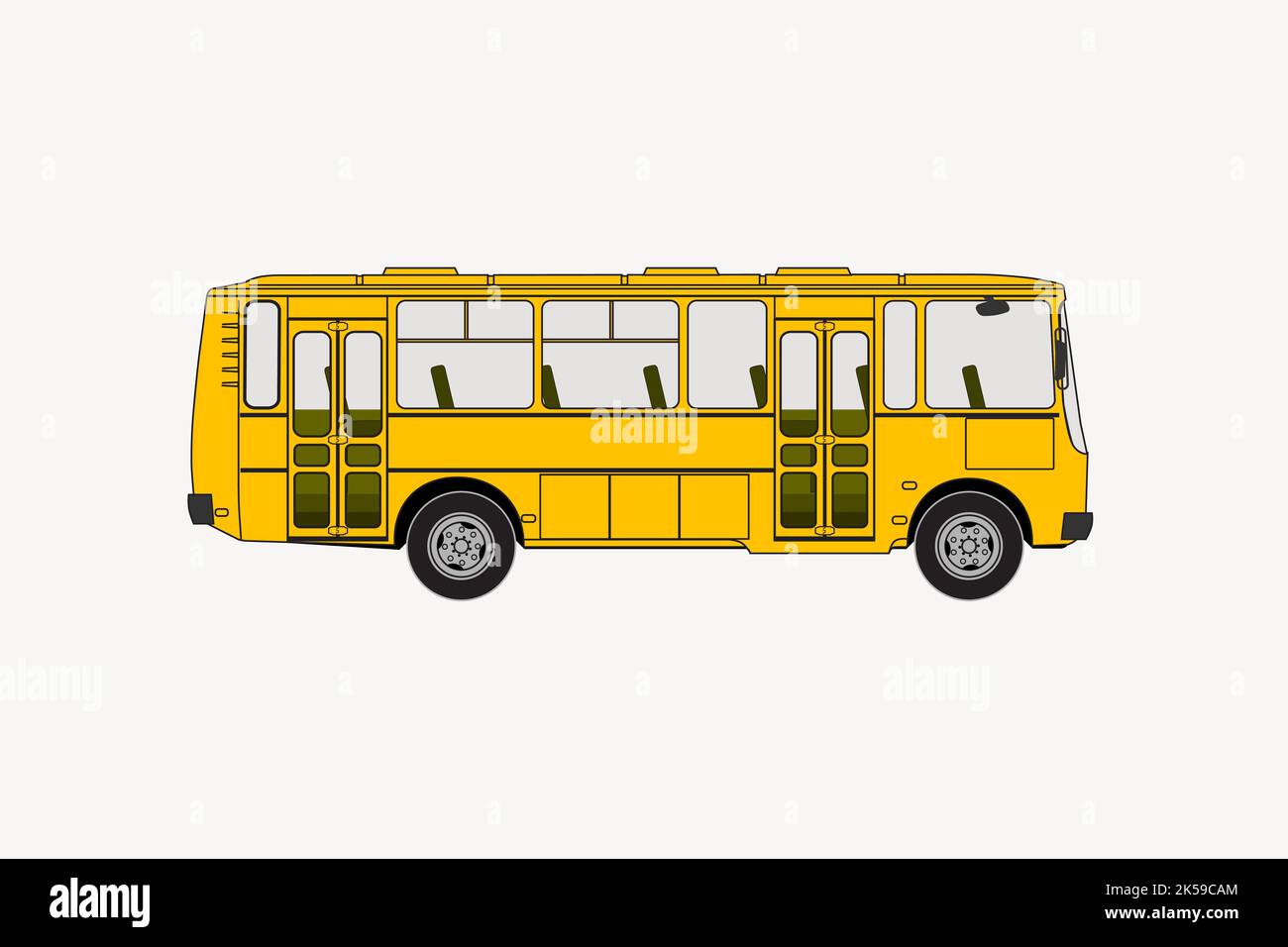 School bus sticker, vehicle illustration vector Stock Vector Image ...