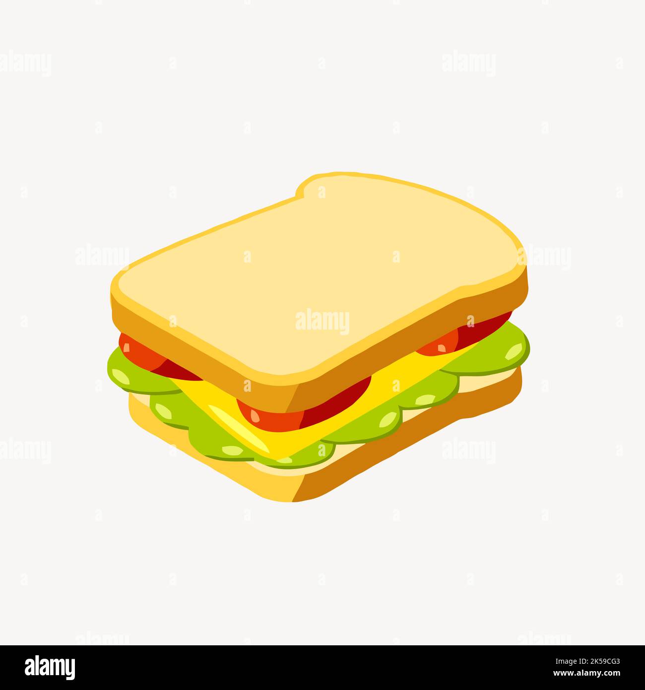 Sandwich sticker, food illustration vector Stock Vector Image & Art - Alamy