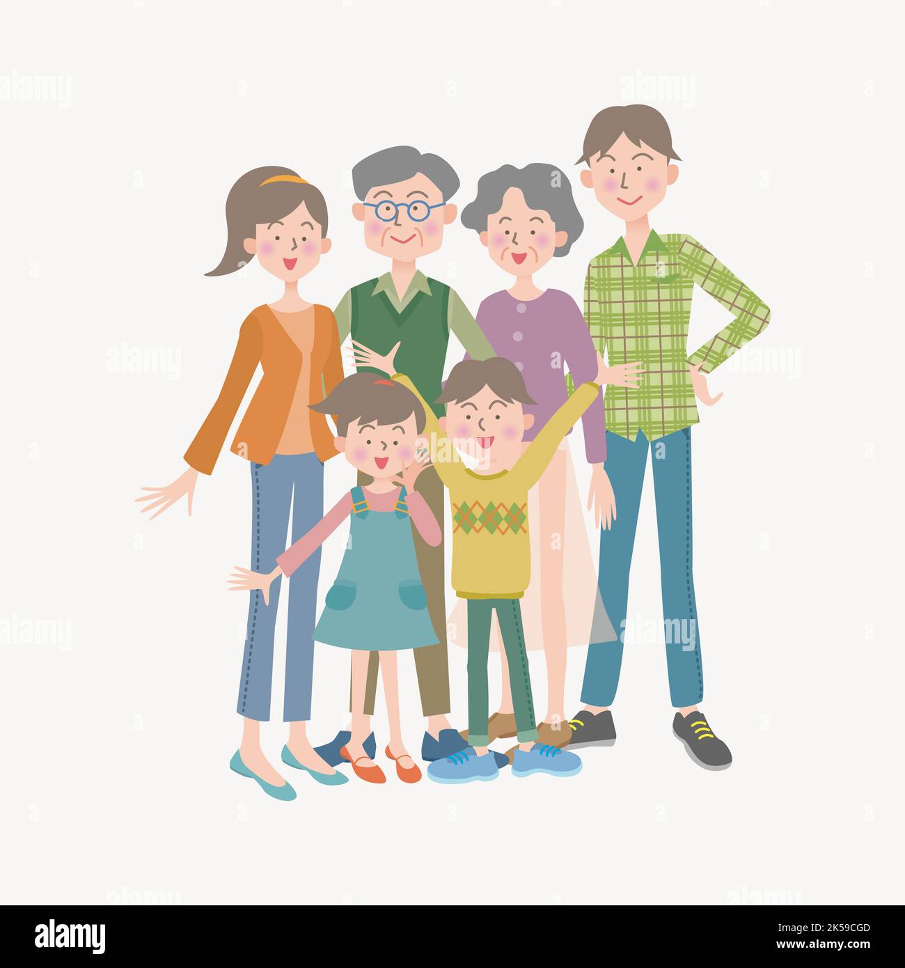 Cute family sticker, cartoon illustration vector Stock Vector Image ...
