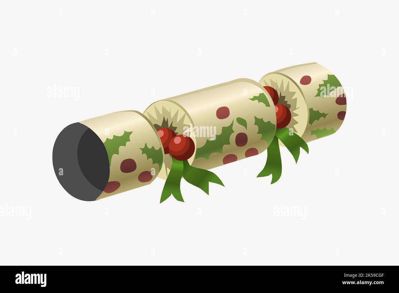 Christmas cracker sticker, festive illustration vector Stock Vector ...