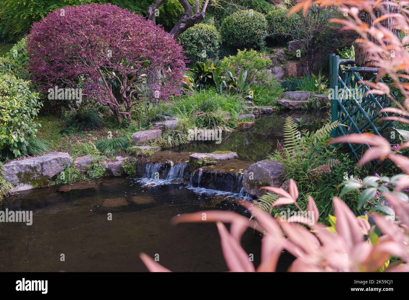 Spring scenery of Yellow Crane Tower Park in Wuhan, Hubei Stock Photo ...
