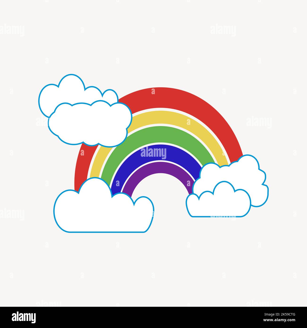 Rainbow sticker, cartoon illustration vector Stock Vector Image & Art ...