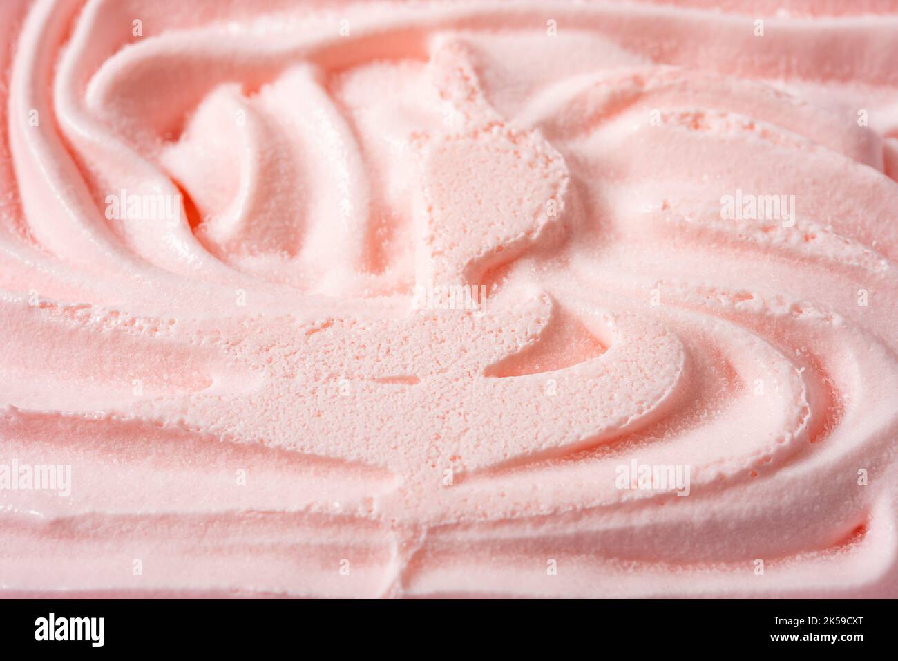 angle view strawberry flavor ice cream as background and texture at ...