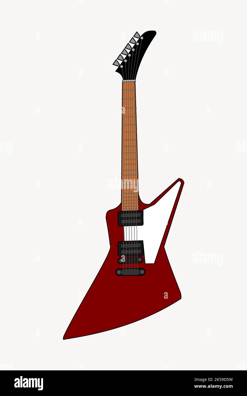 Electric guitar clipart, musical instrument illustration vector Stock ...