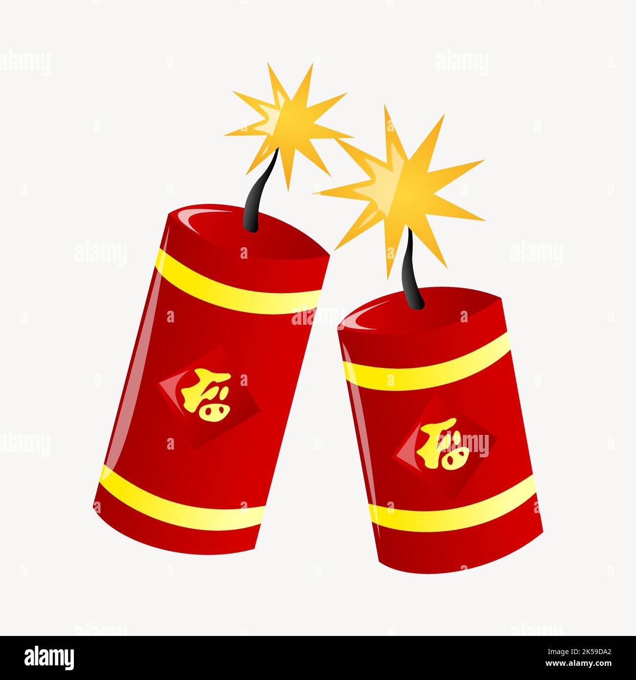 Firecrackers clipart, explosive illustration vector Stock Vector Image ...
