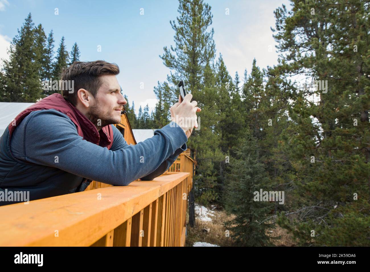 Man in a balcony hi-res stock photography and images - Alamy