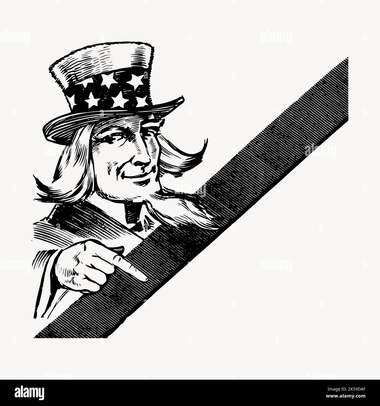 Uncle Sam clipart, American mascot illustration vector Stock Vector ...