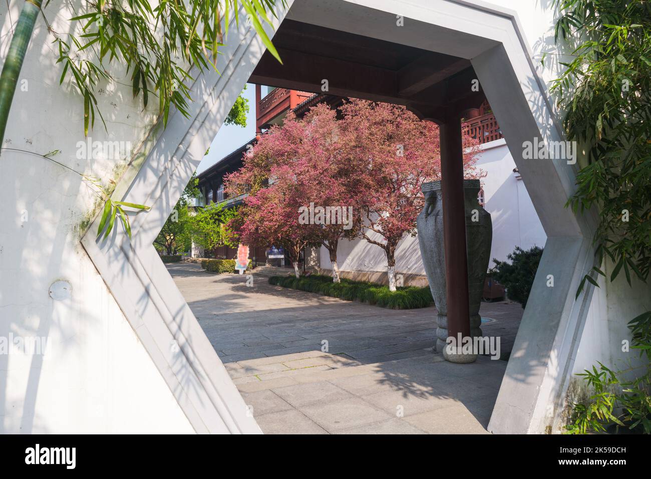Spring scenery of Yellow Crane Tower Park in Wuhan, Hubei Stock Photo ...