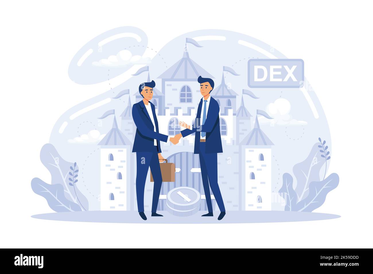 ICO , IEO, IDO metaphor. Investment funds. Blockchain ICO. Pre-sale ...