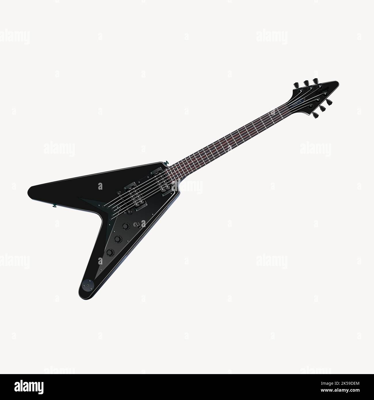 Electric guitar clipart, musical instrument illustration vector Stock ...