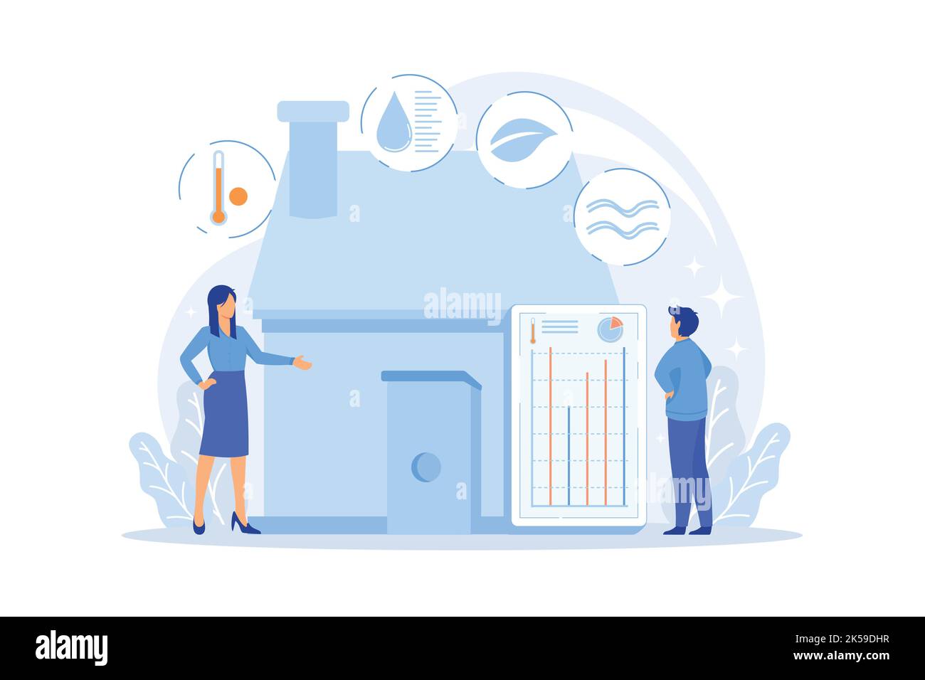 Home automation system, domotics. Air quality monitor, smart home ...