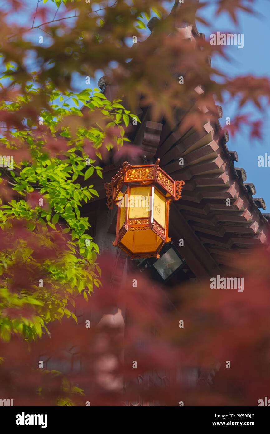 Spring scenery of Yellow Crane Tower Park in Wuhan, Hubei Stock Photo ...