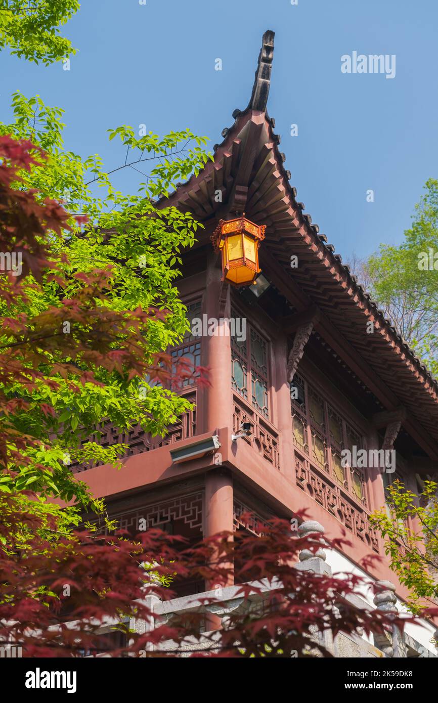 Spring scenery of Yellow Crane Tower Park in Wuhan, Hubei Stock Photo ...