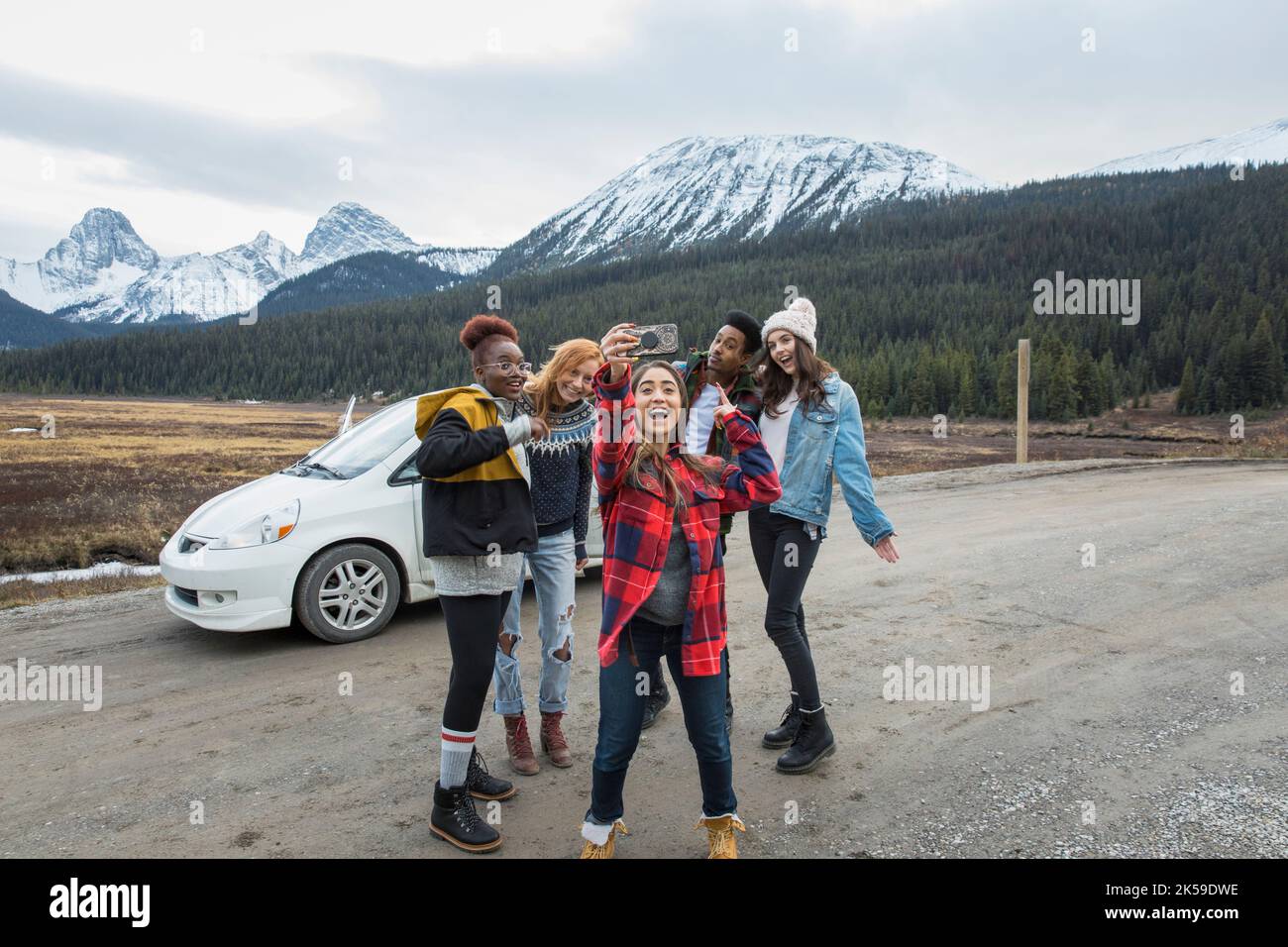 American road trip selfie hi-res stock photography and images - Alamy
