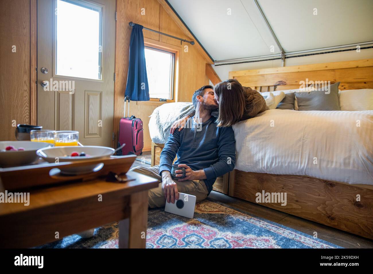 Relaxing in his hotel room hi-res stock photography and images - Alamy