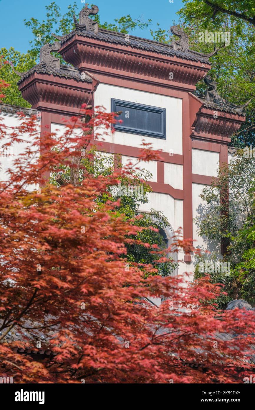 Spring scenery of Yellow Crane Tower Park in Wuhan, Hubei Stock Photo ...