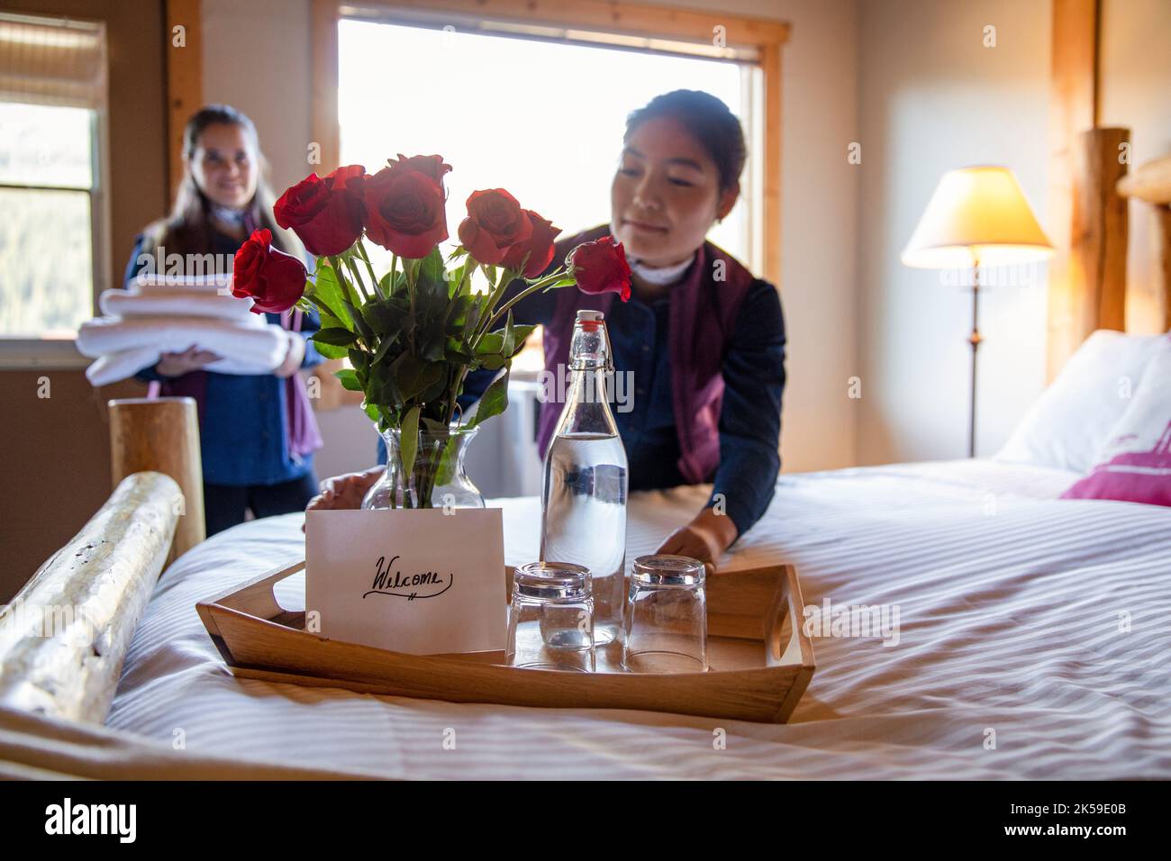 Standing on lodge hi-res stock photography and images - Alamy