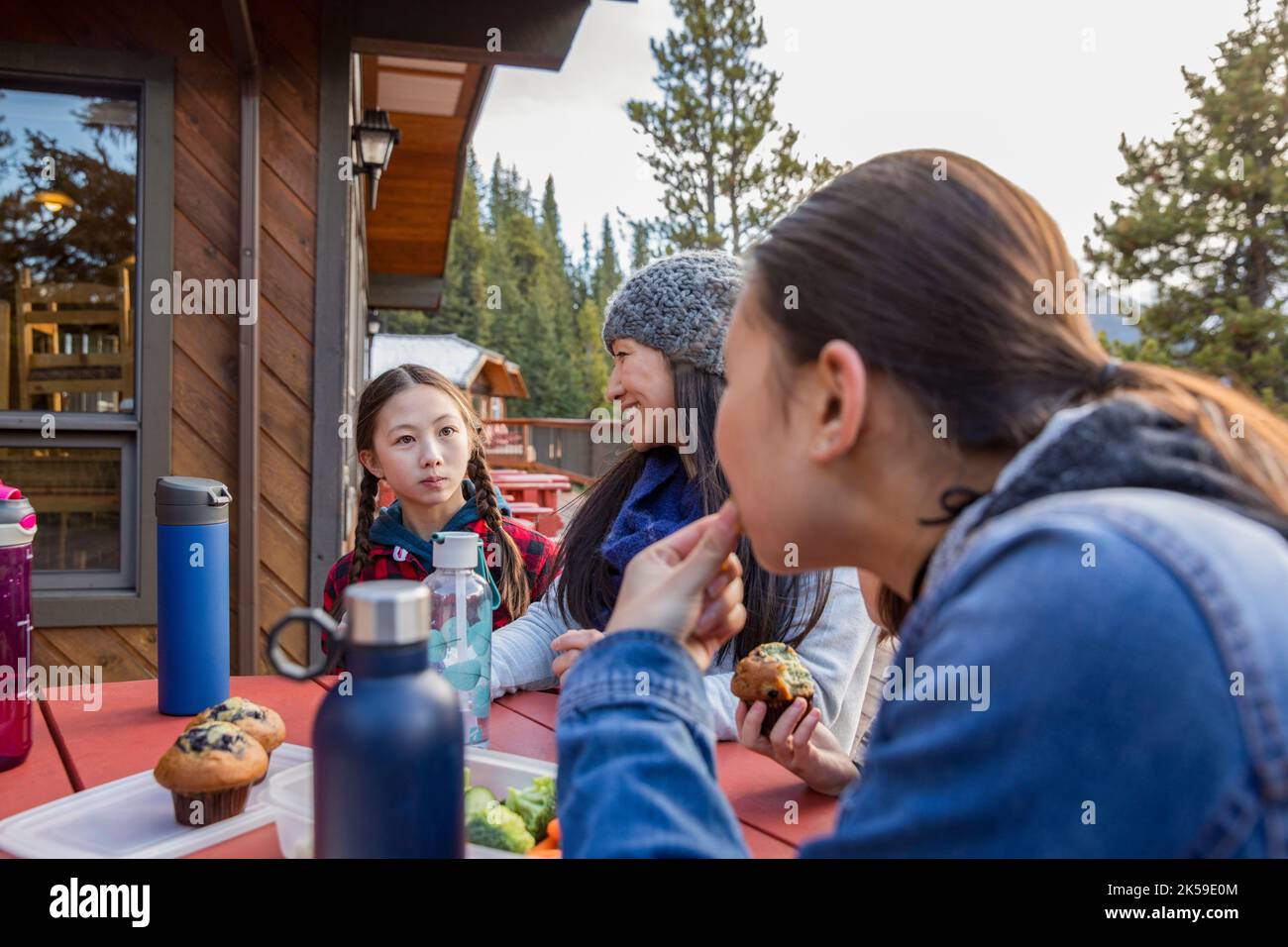 Two family with lunch hi-res stock photography and images - Alamy