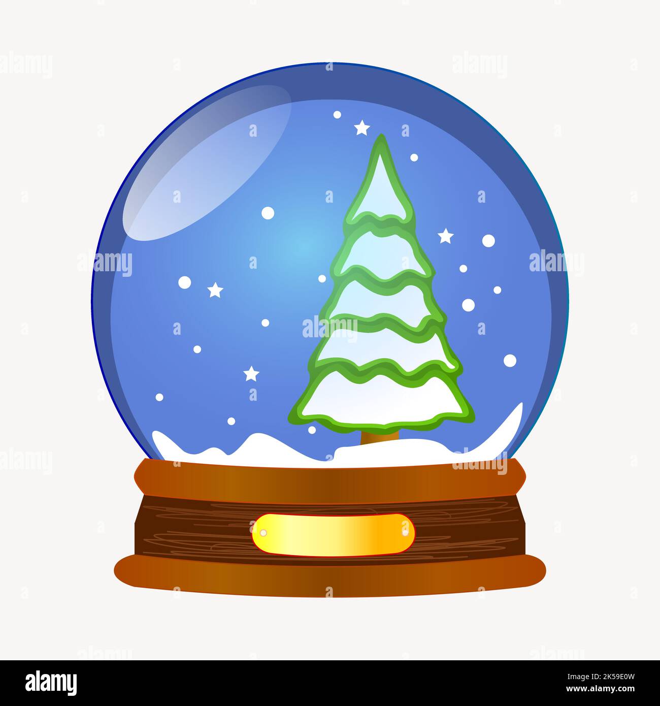 Snow globe clipart, object illustration vector Stock Vector Image & Art ...