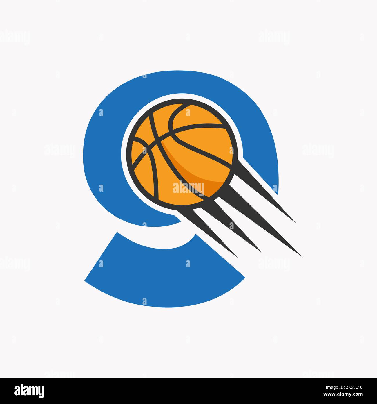 Initial Letter 9 Basketball Logo Concept With Moving Basketball Icon ...