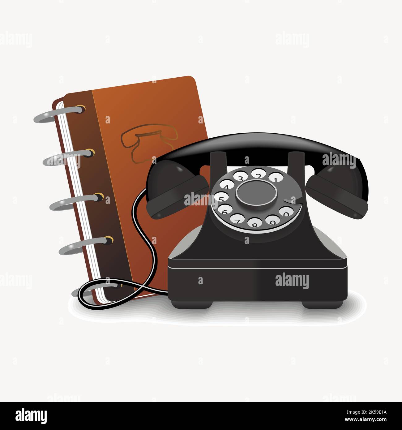 Vintage telephone clipart hi-res stock photography and images - Alamy