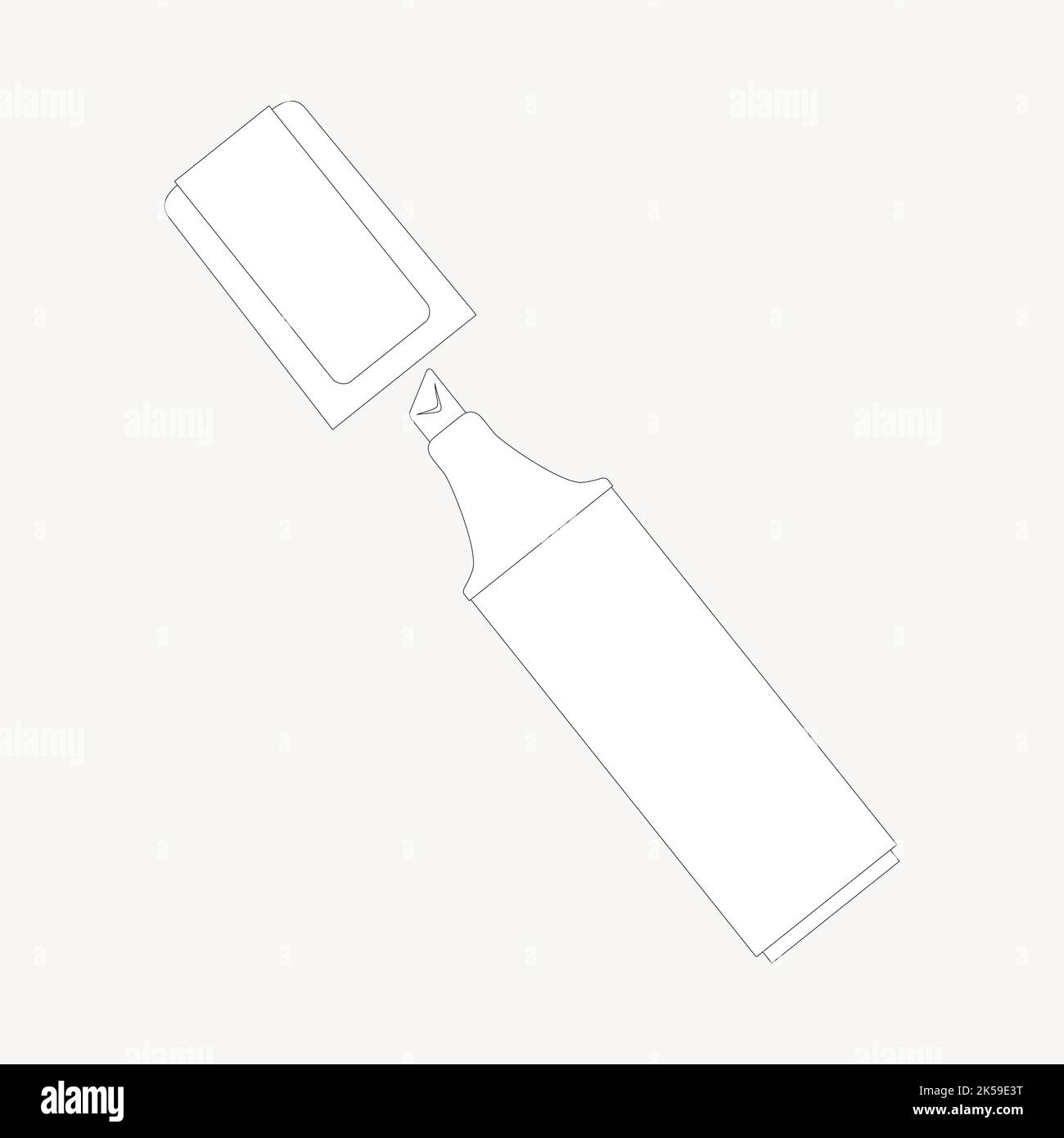 White highlighter marker clipart hi-res stock photography and images ...