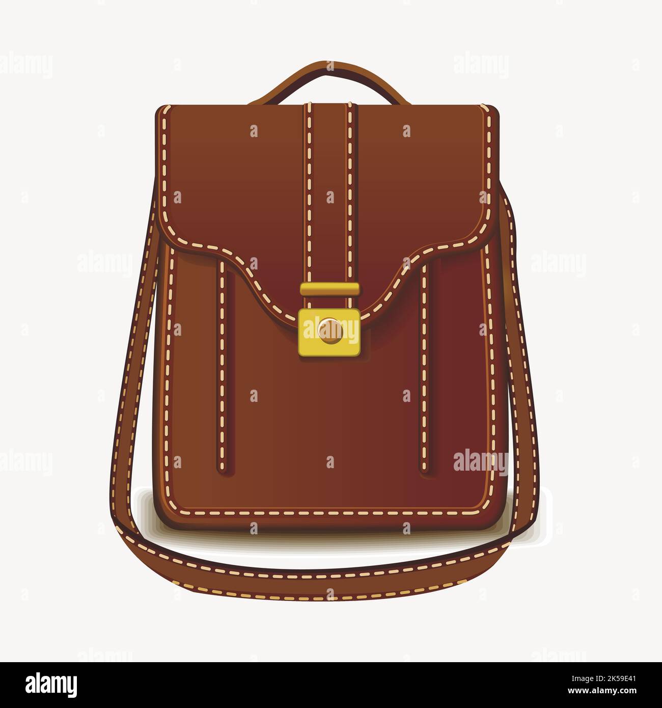 Leather crossbody bag clipart, fashion illustration vector Stock Vector ...