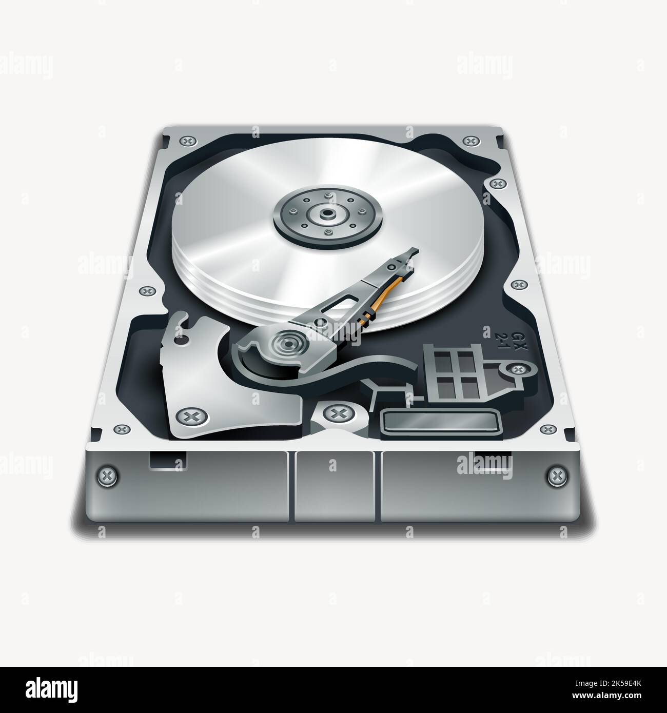 Hard disk clipart, object illustration vector Stock Vector Image & Art ...