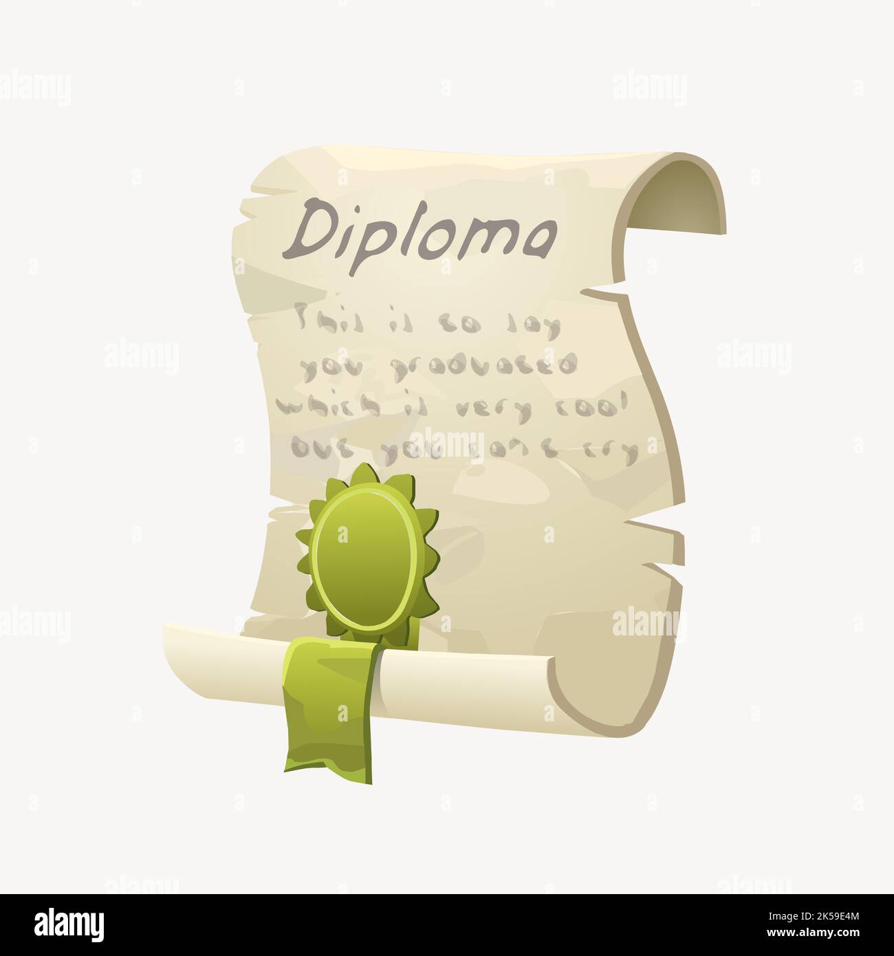 Diploma certificate sticker, stationery illustration vector Stock ...