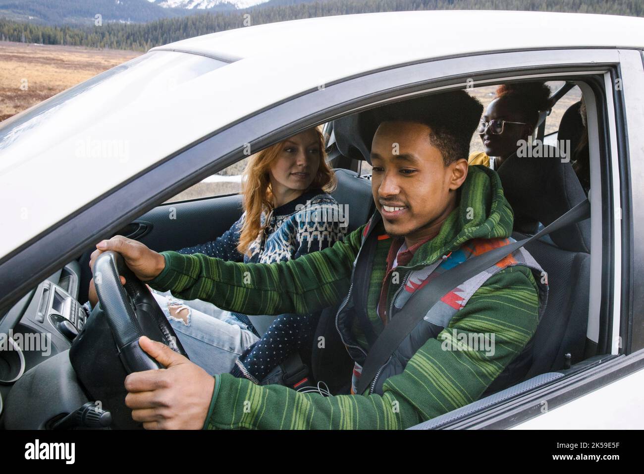 Group of friends on a road trip hi-res stock photography and images - Alamy