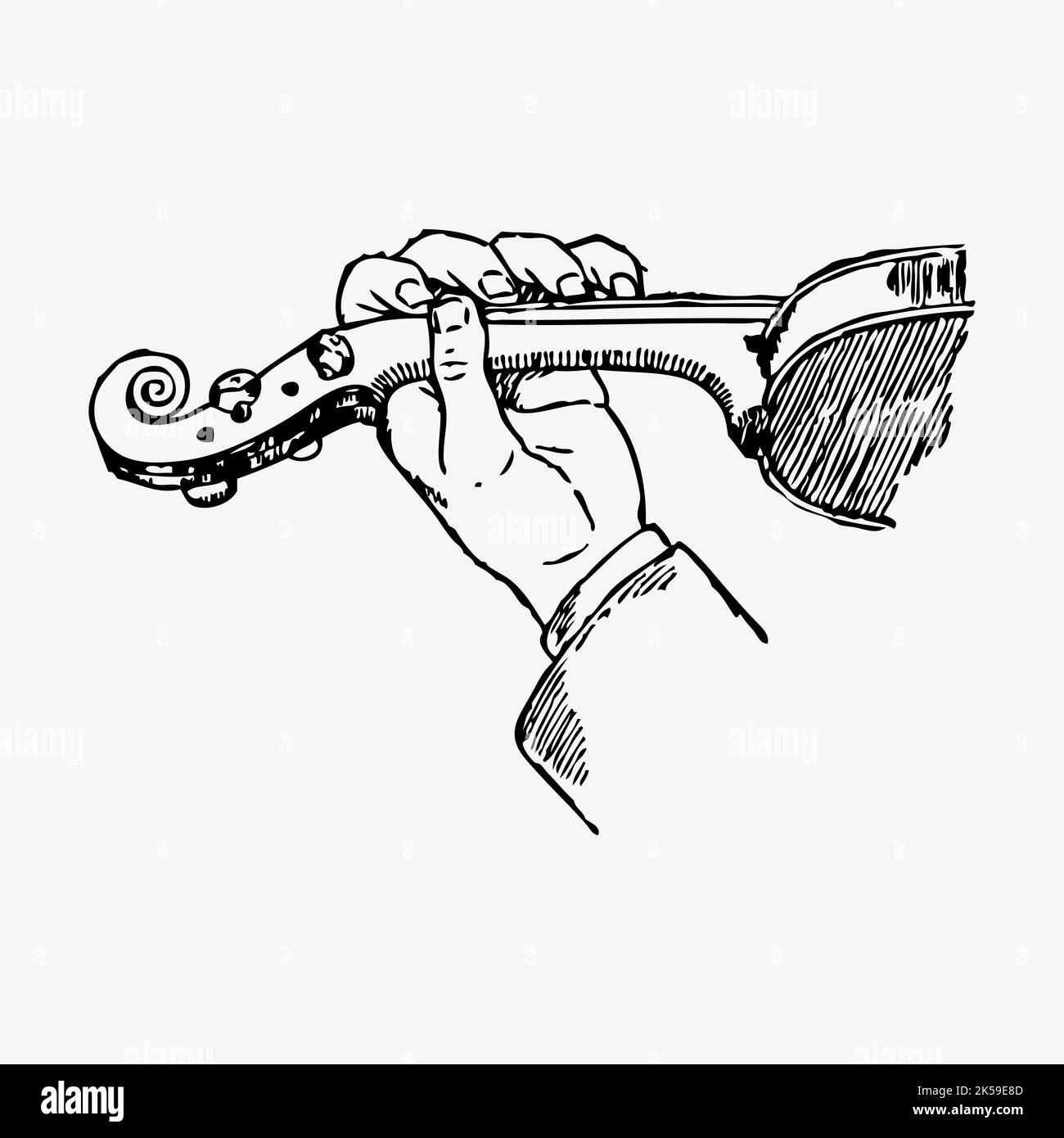 Violin fingering position clipart, vintage music illustration vector ...